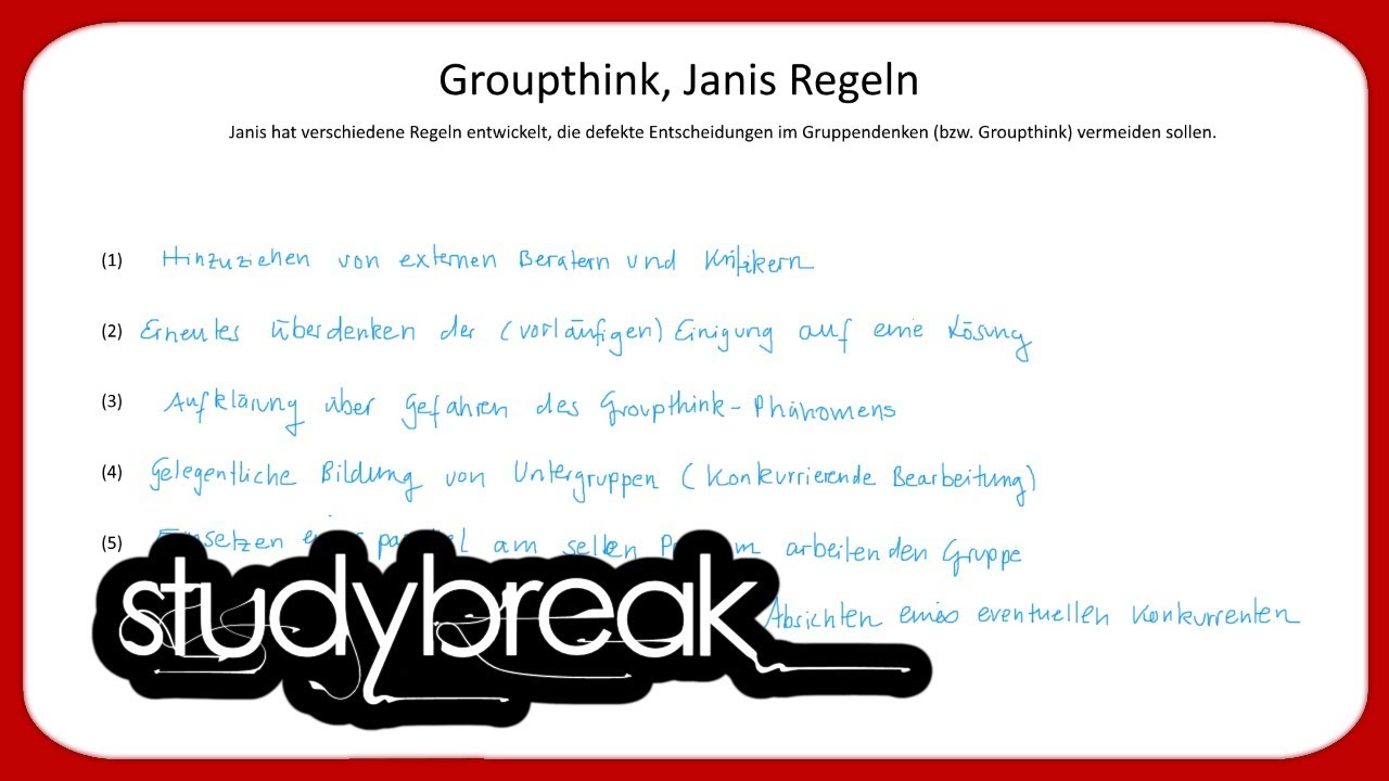 Groupthink, Janis Regeln | Betriebswirtschaftslehre - YouTube