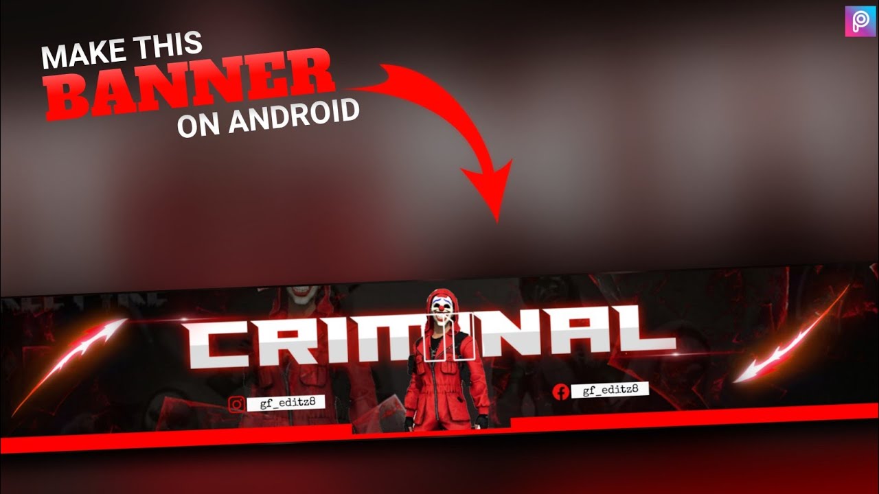 How to Make Free Fire Banner for YouTube Channel in Picsart || Free ...