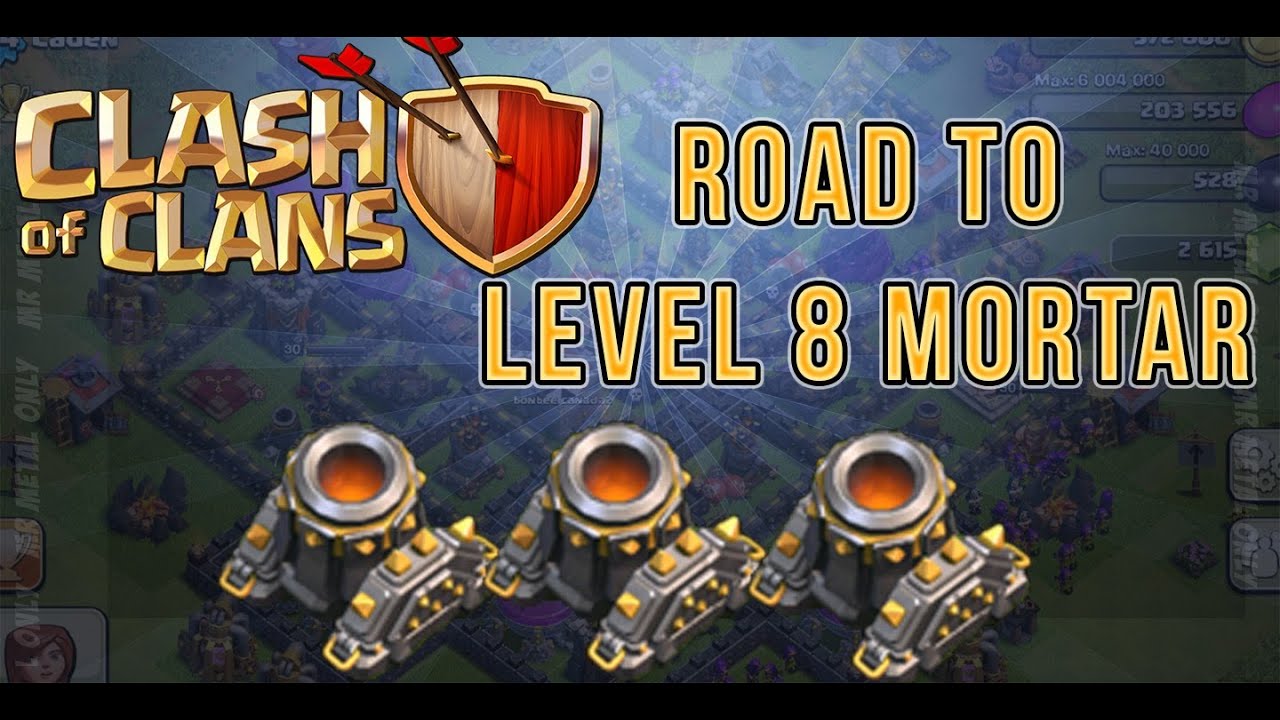 Clash Of Clans Road to Level 8 Mortar 1.9 Million Resources Collected ...