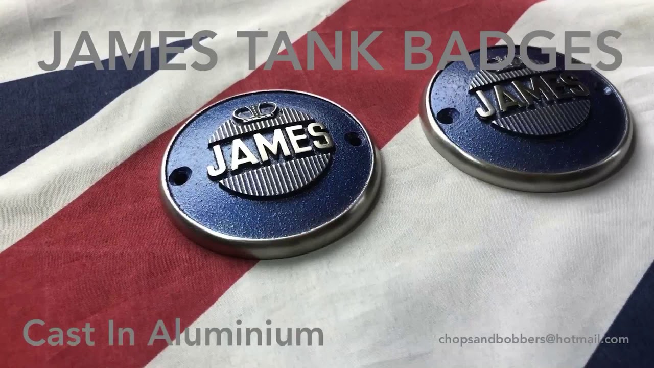 JAMES Motorcycle Tank Badges - YouTube