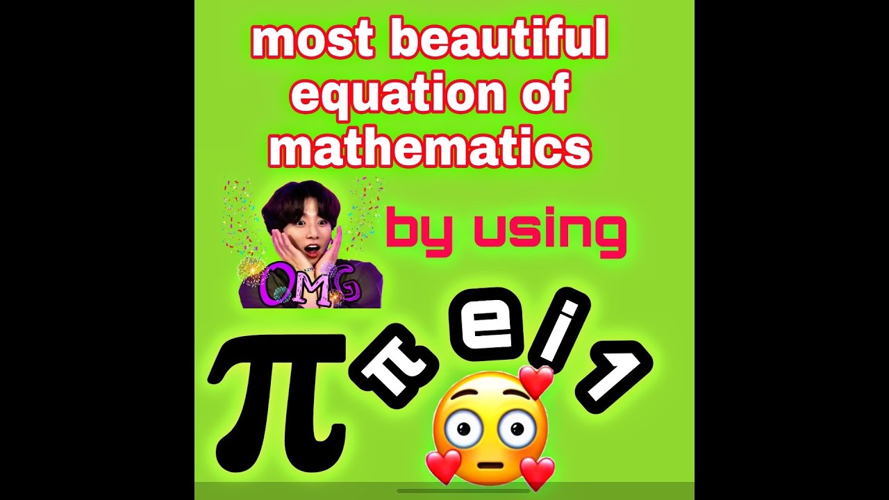 Beauty of mathematics, most beautiful equation of mathematics - YouTube