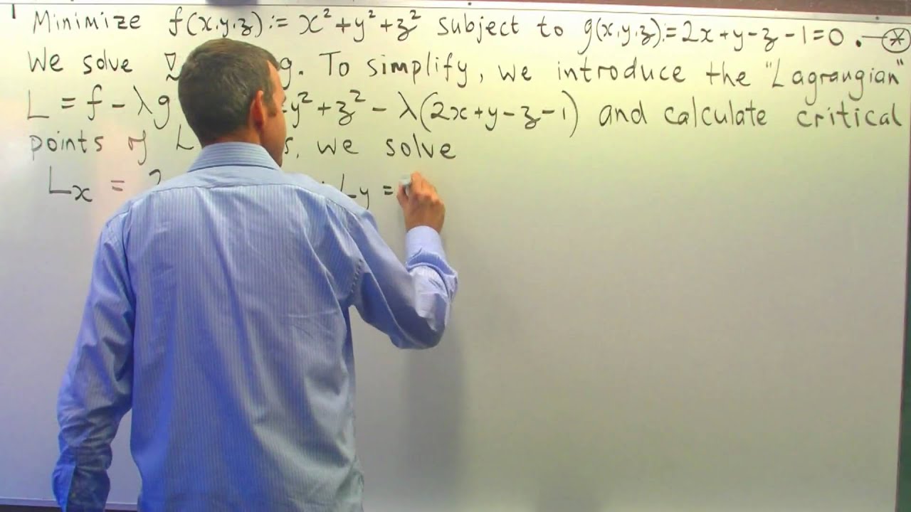 Lagrange Multiplier Example Minimizing A Function Subject To A lagrange-multiplier-example-minimizing-a-function-subject-to-a
