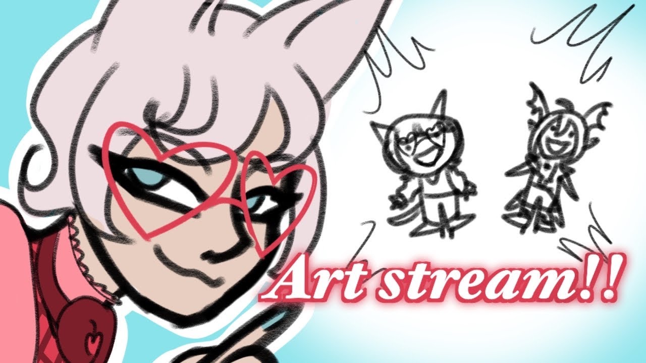 VAMPIRES ABOUND! (aka drawing myself with kiffkrazy) 【Art Stream】 - YouTube