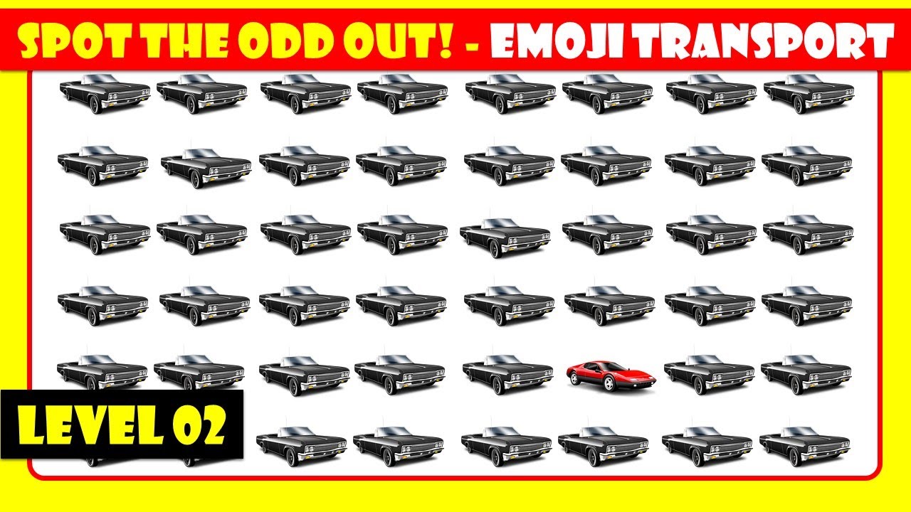 SPOT THE ODD OUT EMOJI OF TRANSPORT! || TEST YOUR ATTENTION || LEVEL 2 ...