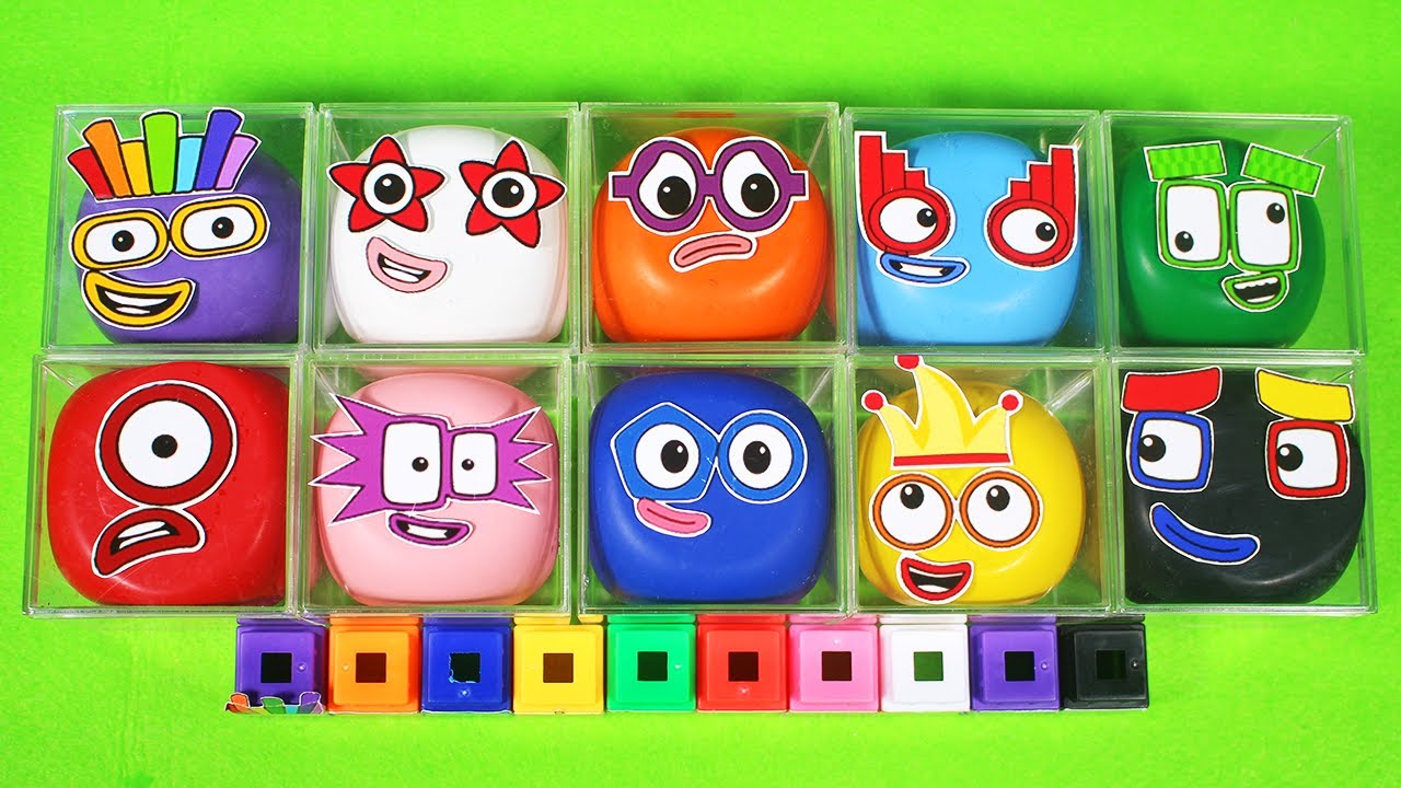 Numberblocks | Looking Clay Coloring | Most Satisfying Slime Video ...