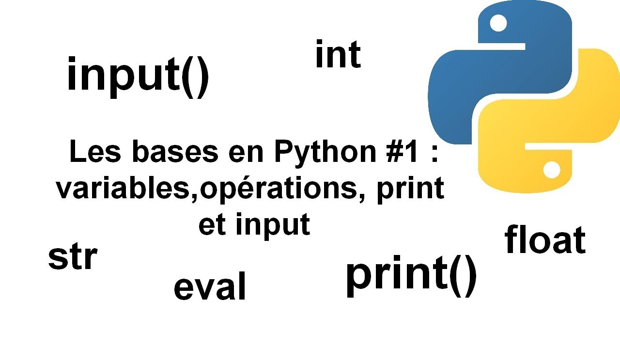 Les bases en Python #1 : variables, opérations, print et input - YouTube