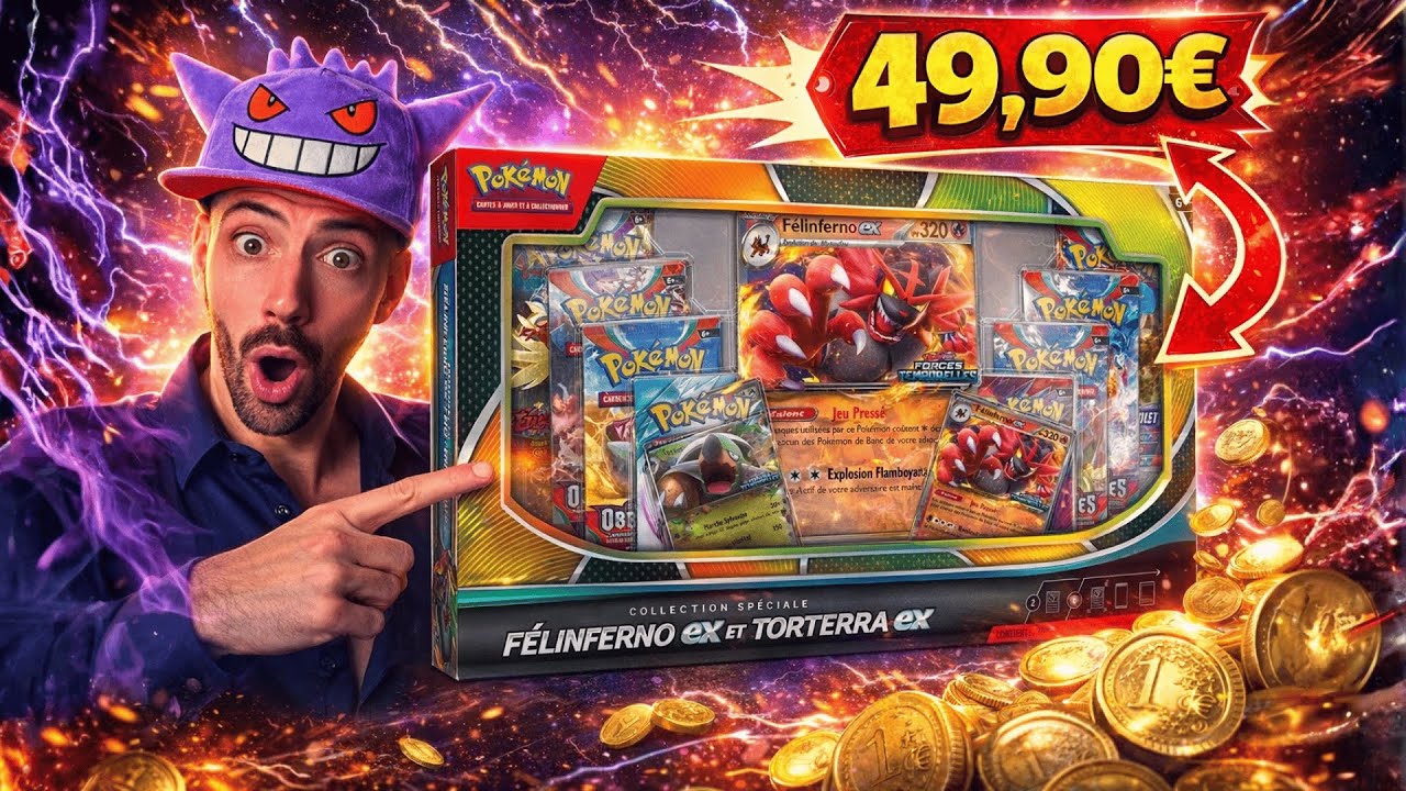 49,90€ POUR ÇA ?! 😱🔥 Coffret Félinferno EX & Torterra EX – OUVERTURE ...
