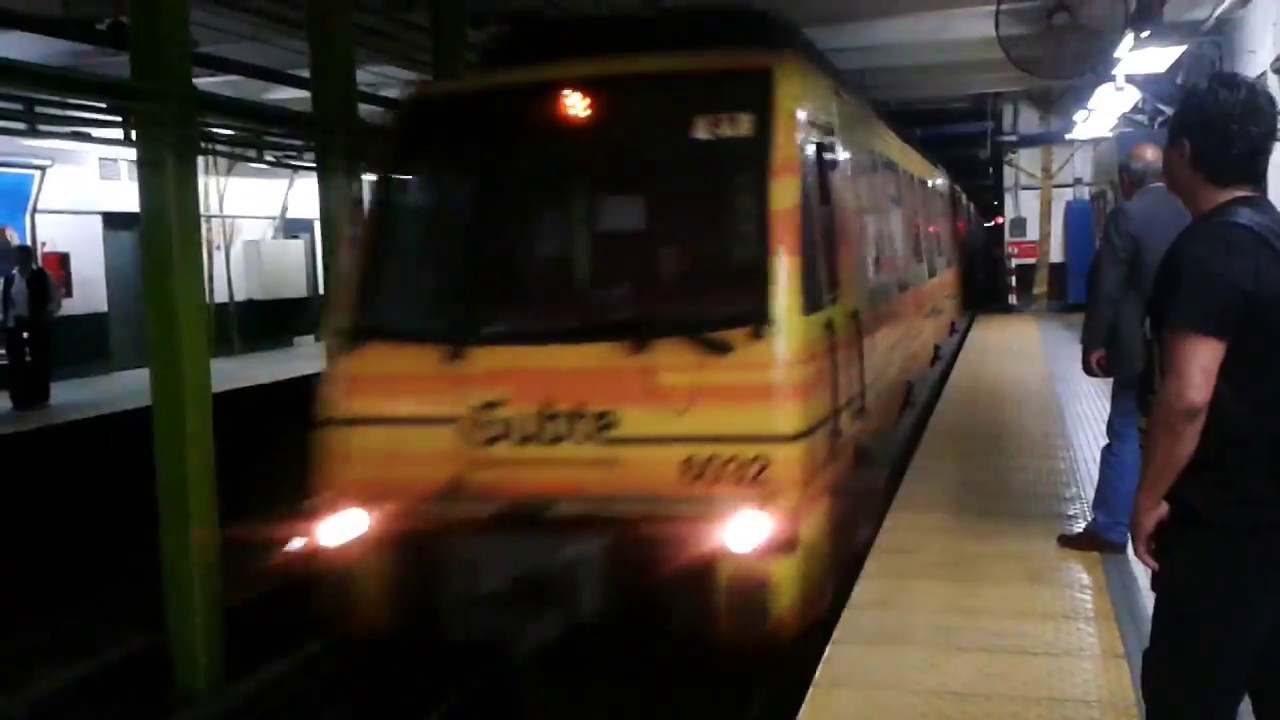 Subte línea B - CAF 6000 chapa B1 (Dorrego) - YouTube