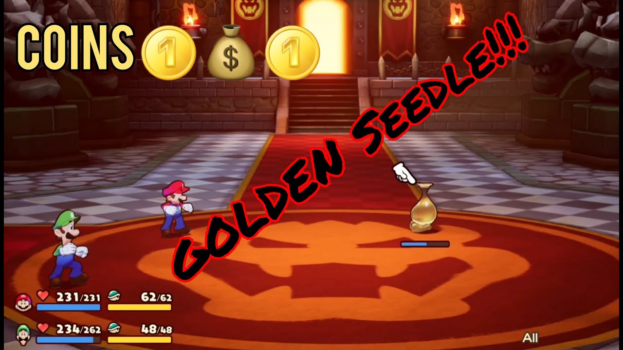 Best way to farm later part, grind Golden seedle in Mario & Luigi ...