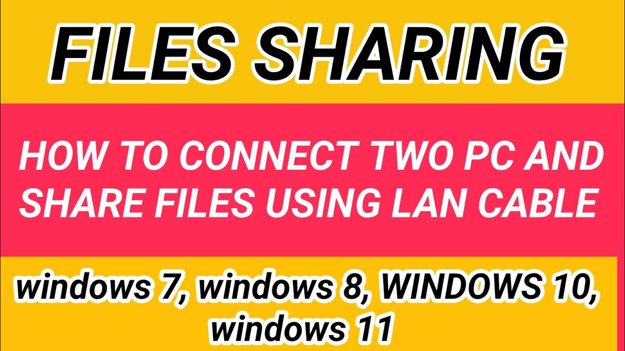 how to file sharing two computers - YouTube