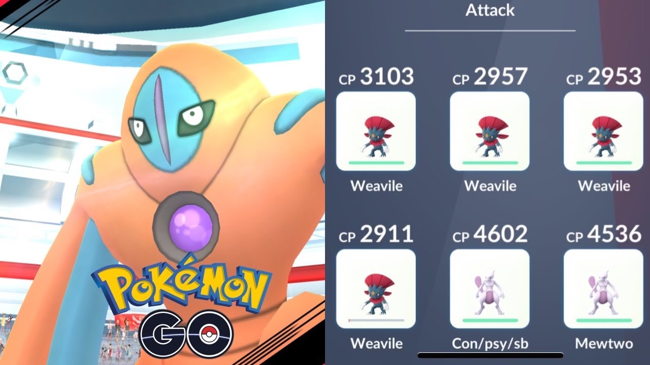 Defense Deoxys Trio with no mega Pokémon or weather boost - YouTube