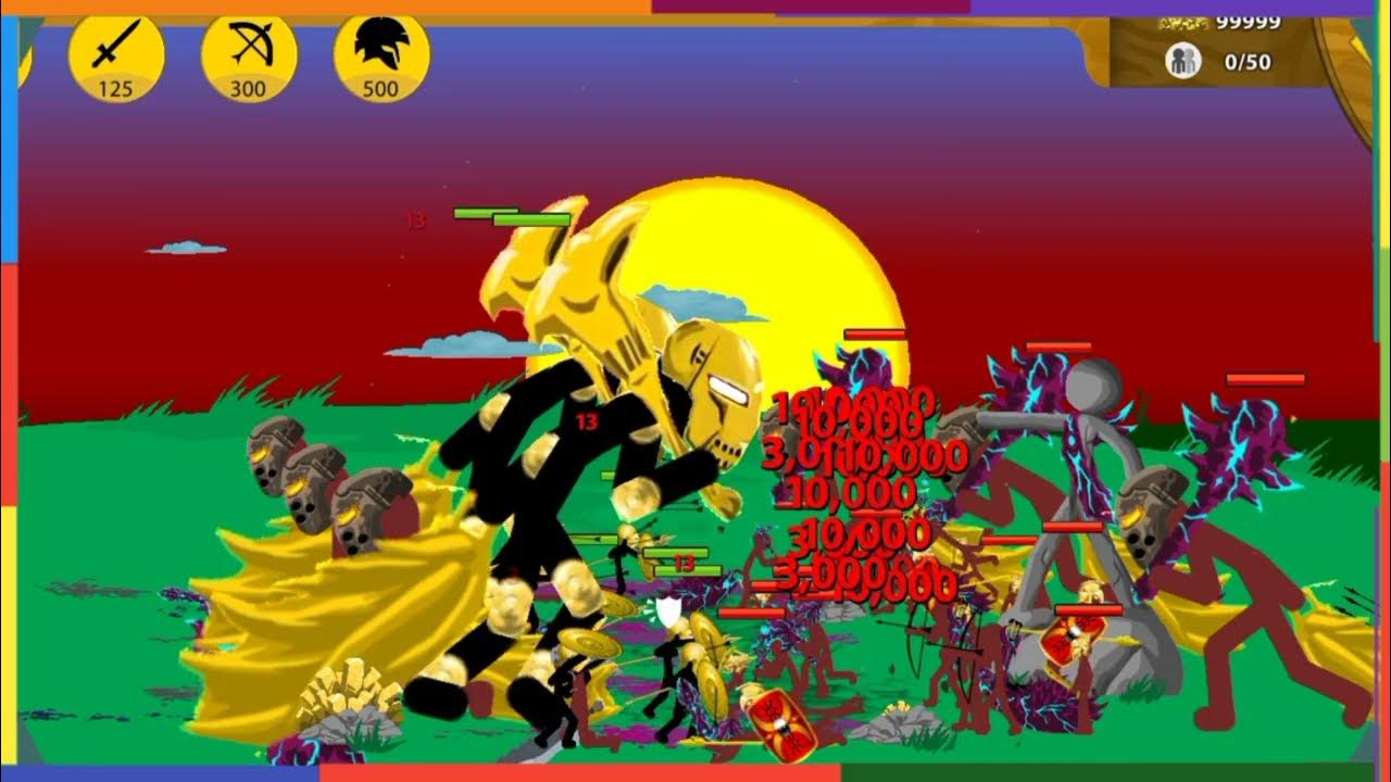 stick war legacy gameplay | MEGA GOLDEN GRIFFON vs RED GIANT BOSS skin Vamp Army Mod Gameplay ...