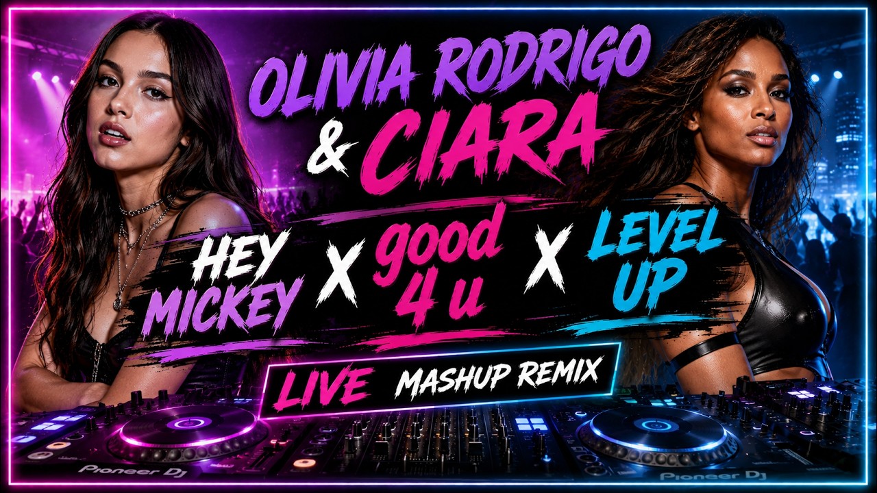Olivia Rodrigo Ciara | Hey Mickey X good 4 u X Level Up | LIVE Mashup ...