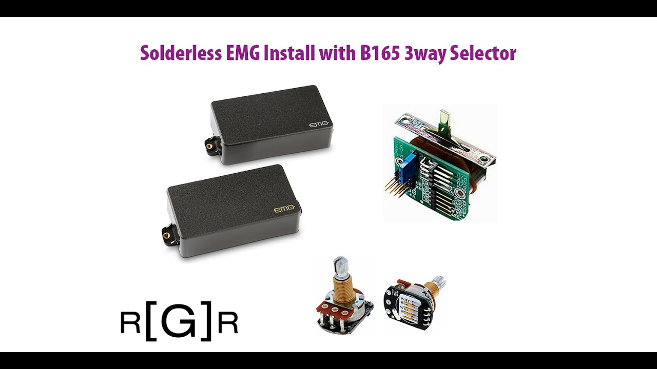 Solderless install EMG 81/85 with B165 3-way switch. Jackson JS32 - YouTube