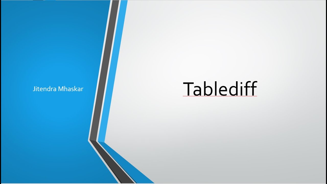 33 Table Difference In SQL Server With Tablediff Utility YouTube 33 Table Difference In SQL Server With Tablediff Utility YouTube