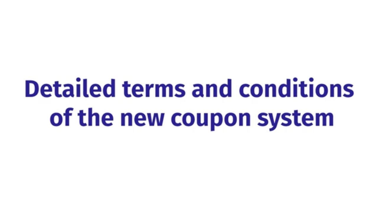 Detailed terms and conditions of the new coupon system - YouTube