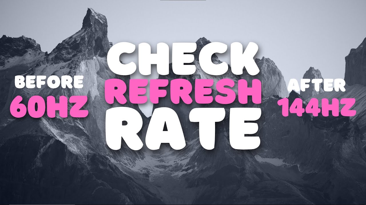 How to Change Monitor Refresh Rate Windows - YouTube