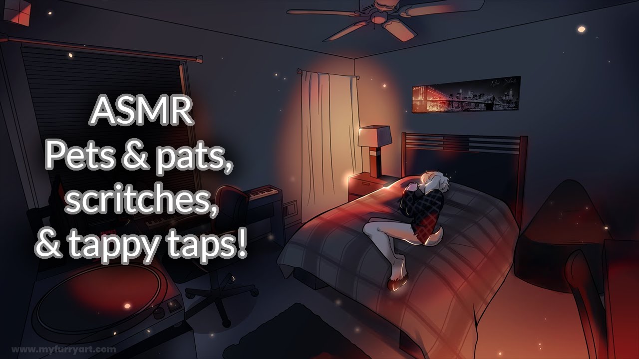 [Furry ASMR] Pets & pats, scritches, & tappy taps! (Whispered) - YouTube