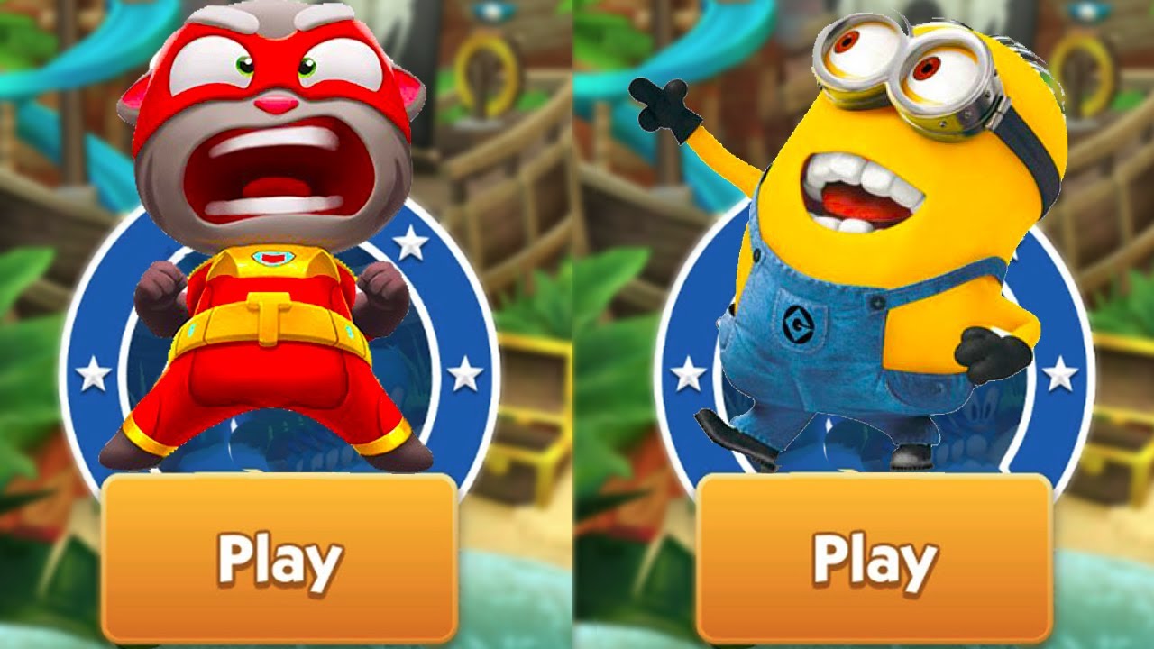 Hero Hank: Talking Tom Hero Dash vs Minions: Minion Rush 2021 All ...