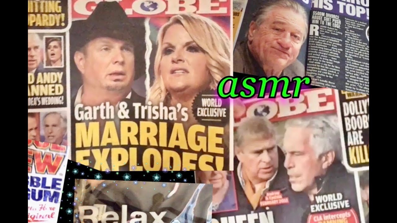 Quiet One Hour ASMR whisper 🎧 Tabloids, slowly browsing, commenting ...
