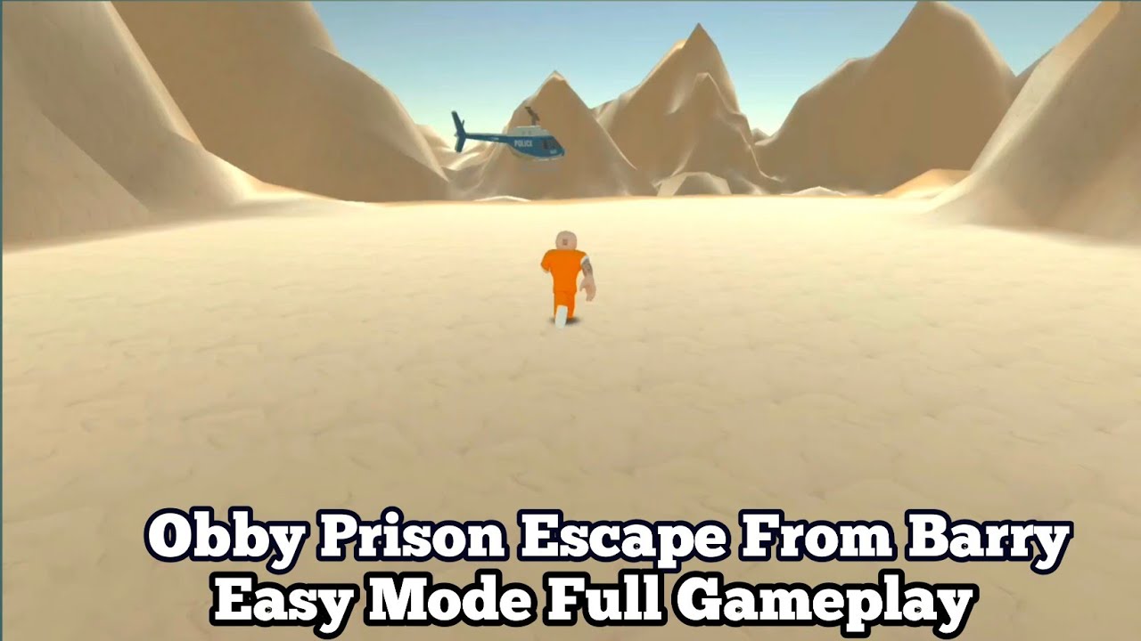 Obby Prison Escape From Barry Full Gameplay (Easy Mode) - YouTube