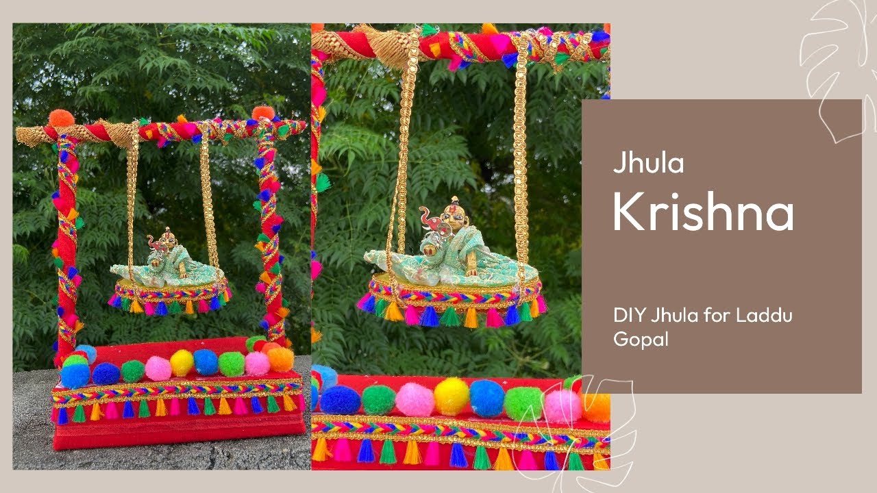 DIY krishna Jhula 😍 / How to make jhula for Laddu Gopal at Home ...