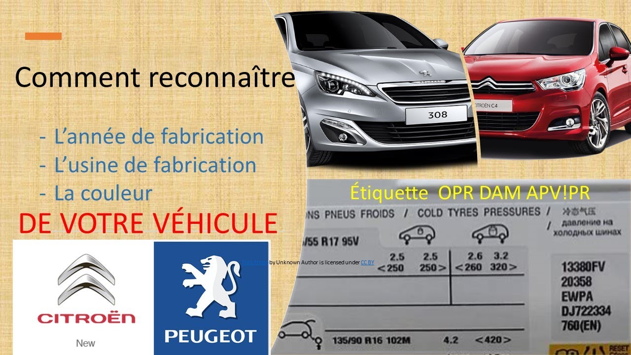 Décryptage de la plaque DAM OPR APV/PR Peugeot Citroen - YouTube