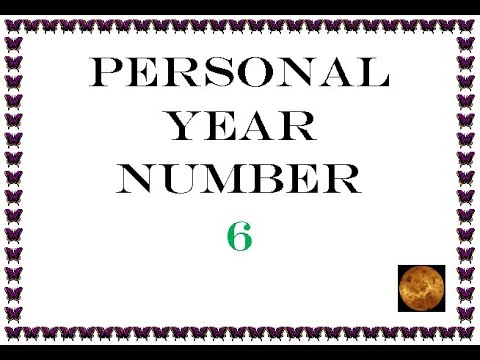 Personal Year number 6 for 2022 - YouTube