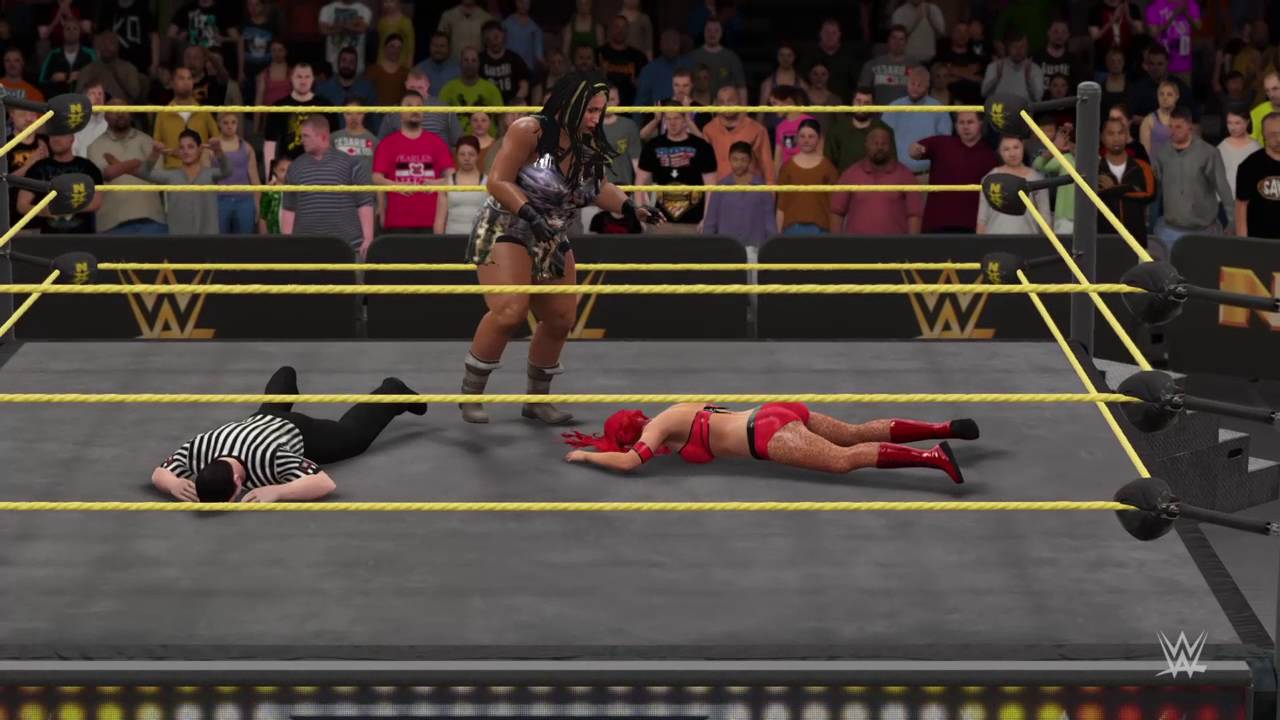 WWE 2K16 NXT Eva Marie vs Kharma NXT Women's Championship - YouTube