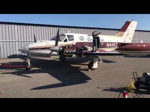 Cessna 421 Twin engine airplane two Continental GTSIO-520 375hp - YouTube