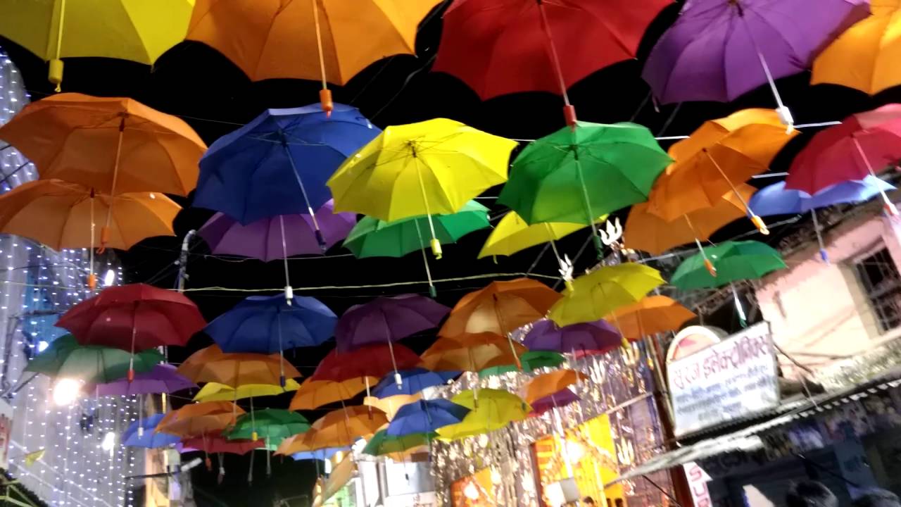 Sky Umbrella In Durga Puja 2016 - YouTube