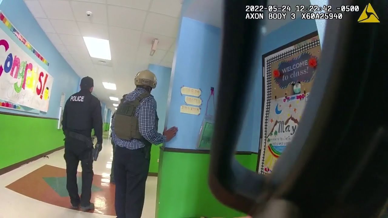 Uvalde County bodycam video 6: Officers milling inside Robb Elementary ...