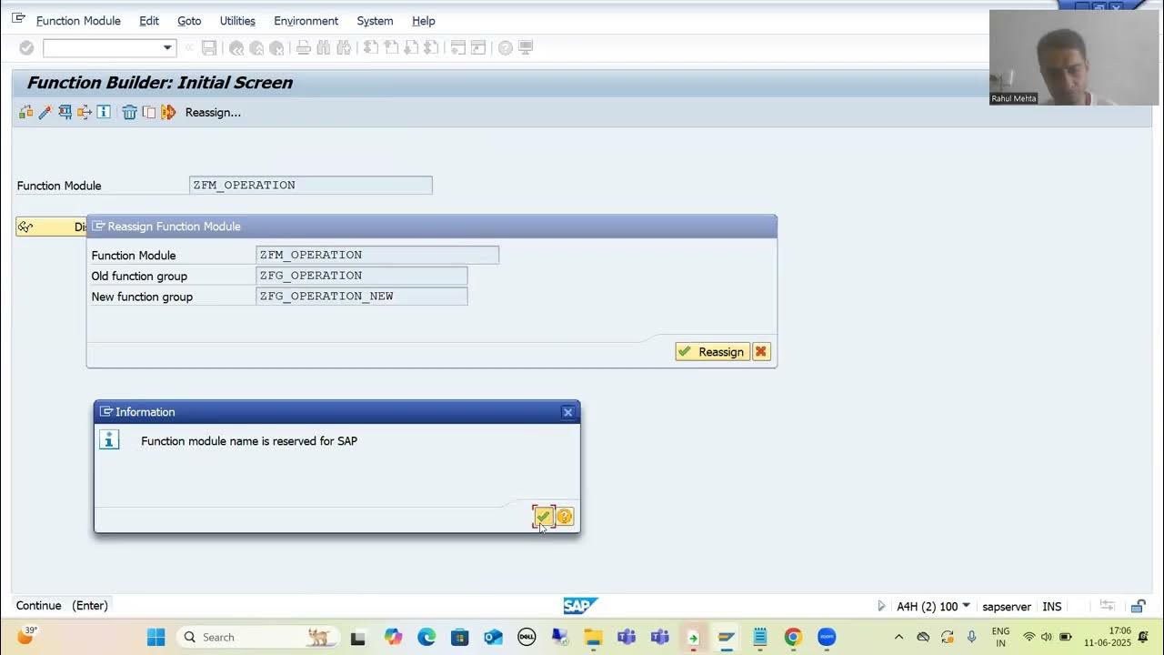 21 - Modularization Techniques - Function Modules - Operations(Reassign , Rename , Delete , Copy ...
