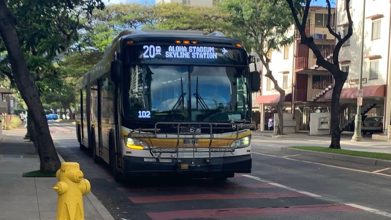 Honolulu TheBus #877 [2015 New Flyer XD60] Route 20-Halawa-Aloha ...