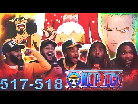 STRAW HATS AFTER 2 YEAR TIME SKIP! One Piece eps 517/518 REACTION