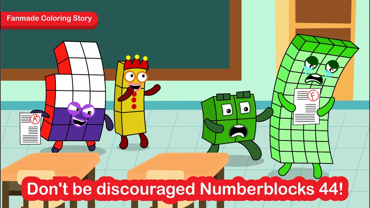 Don't be discouraged NB 44! Numberblocks Fan Made Coloring Story 1 ...