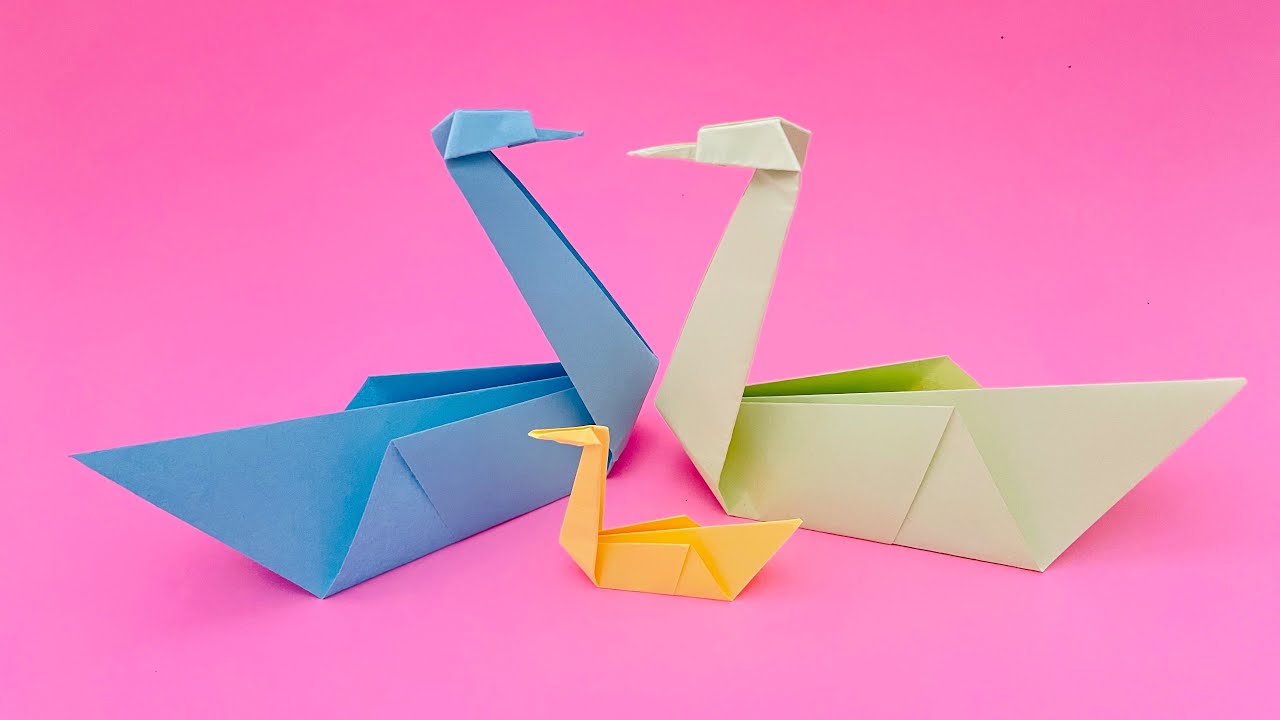 ORIGAMI 👉 Kağıttan Kolay Kuğu Yapımı | 550 - YouTube