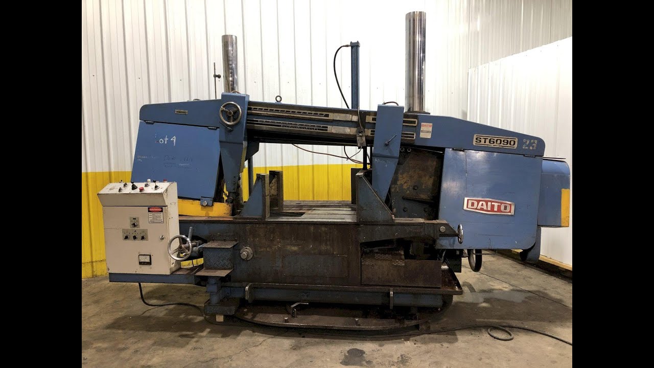 25" X 40" DAITO MODEL #ST6090 HORIZONTAL DUAL POST MITRE BANDSAW: STOCK ...