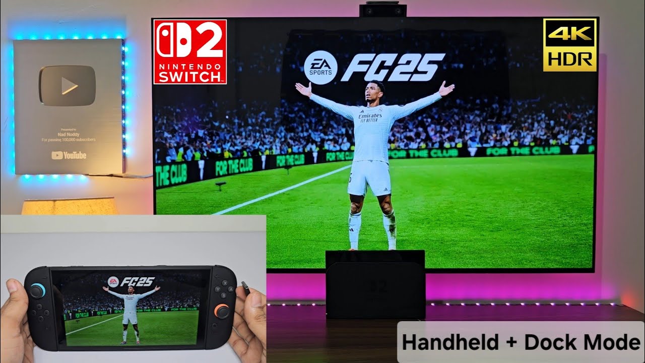EA FC25 (Nintendo Switch 2) Handheld + Dock Mode Gameplay - YouTube
