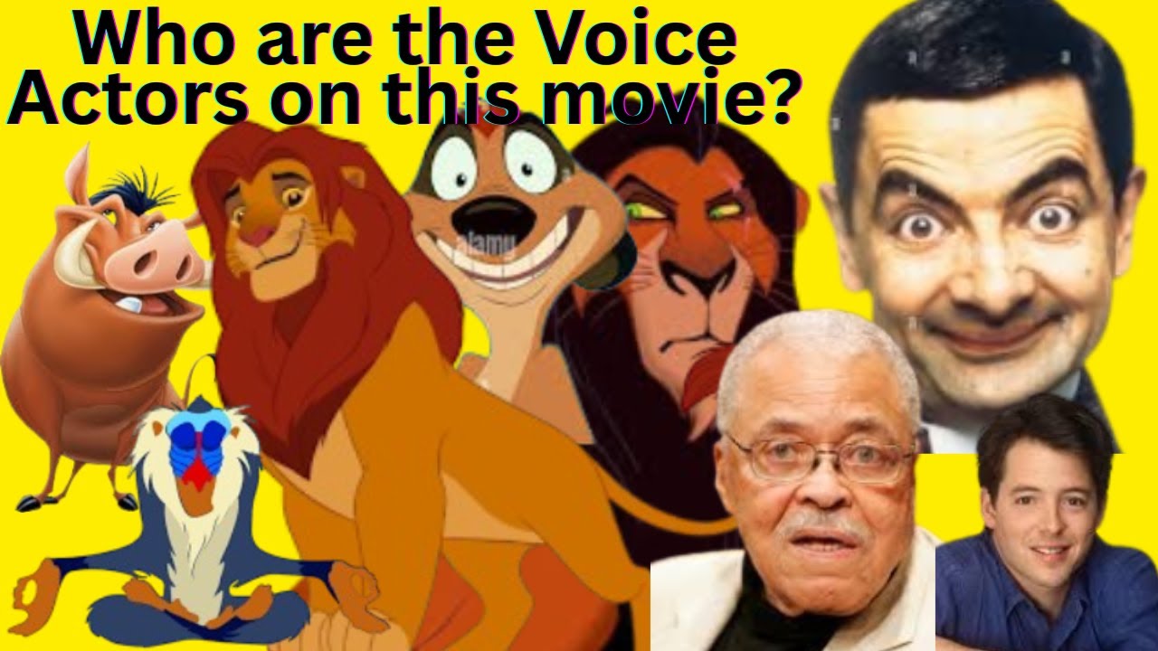 Who are Lion King voice actors? - YouTube