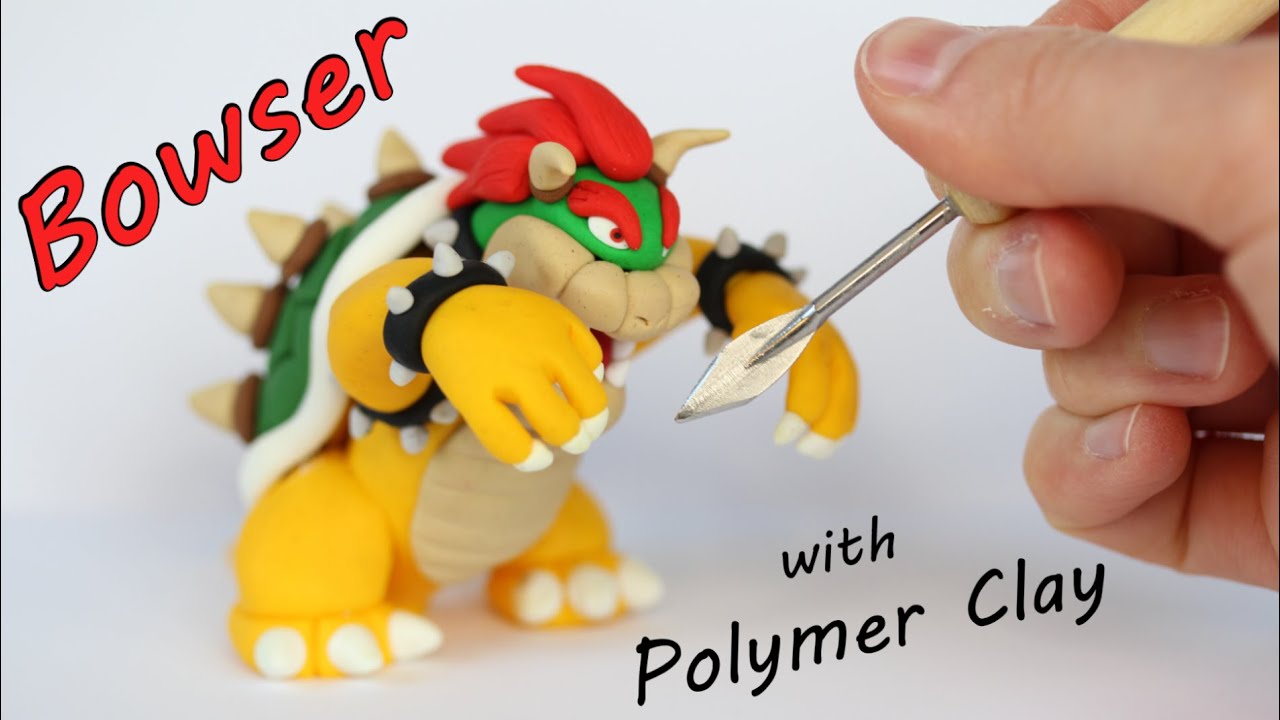 How to build Bowser (Super Mario) with Polymer Clay - YouTube