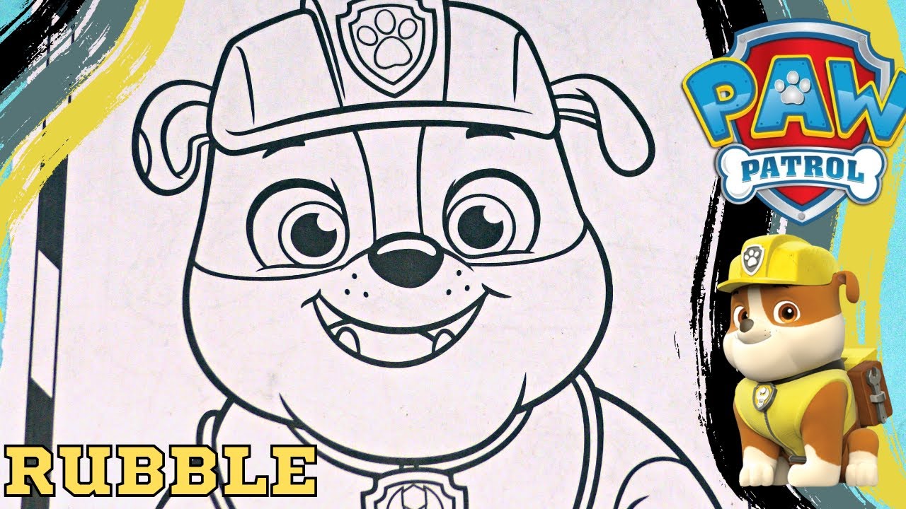 Paw Patrol Rubble| Coloring Paw Patrol Rubble| Paw Patrol Rubble ...