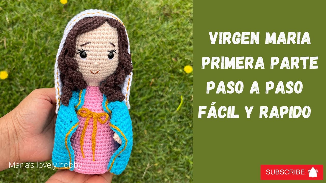 Virgen María tejida a crochet paso a paso primera parte tejiendo con ...