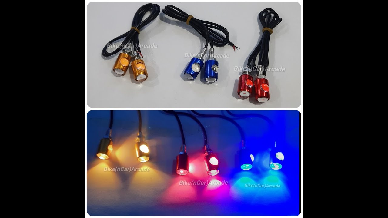 Motorcycle Smallest LED Indicators / Number plate screw Light - YouTube