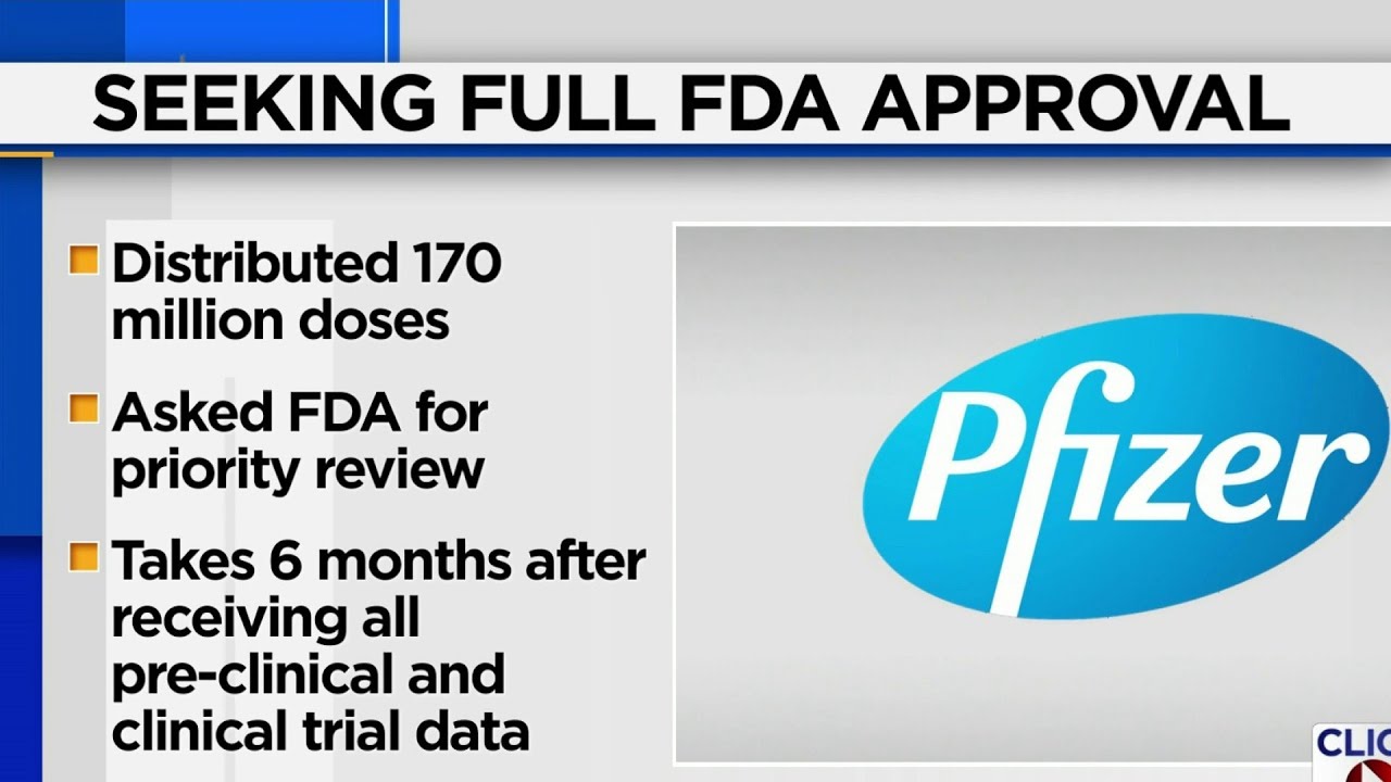 Pfizer seeks full FDA approval for coronavirus vaccine - YouTube