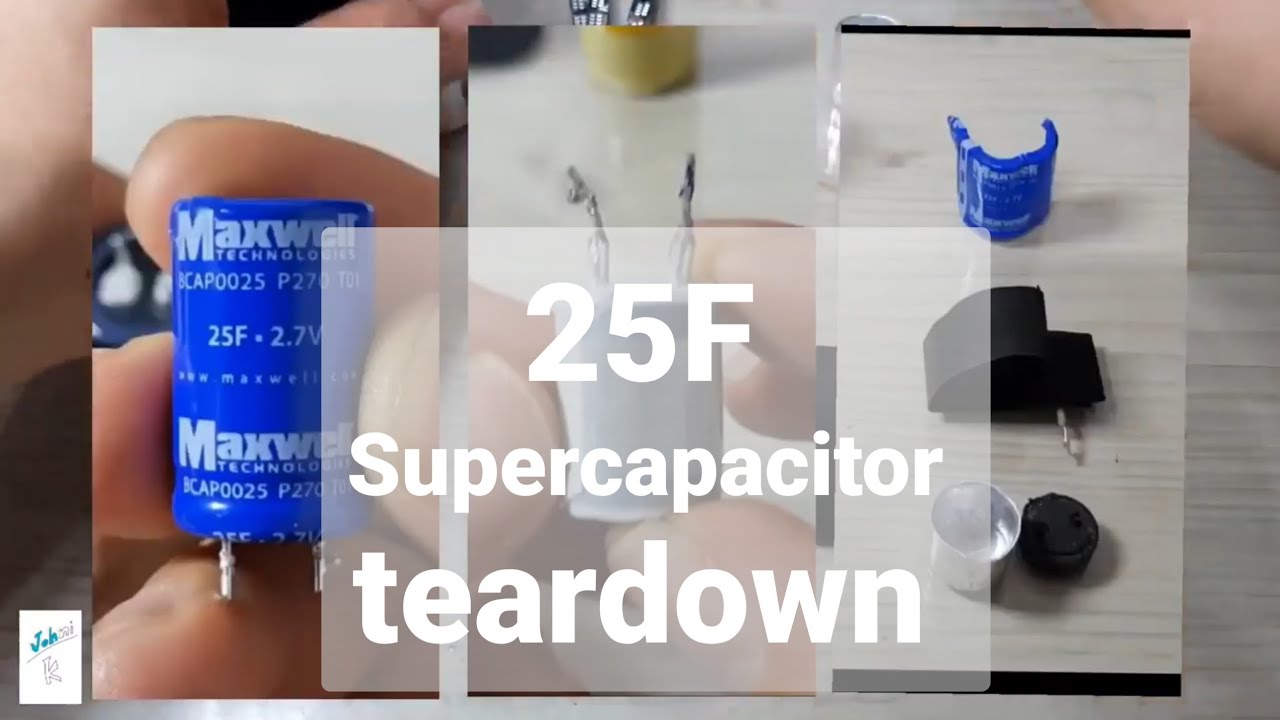 25F supercapacitor teardown 슈퍼캐패시터 분해 - YouTube