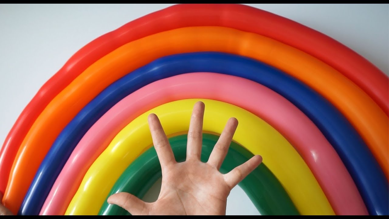 Rainbow Balloon Learn Colors Song Finger Family Compilation - YouTube