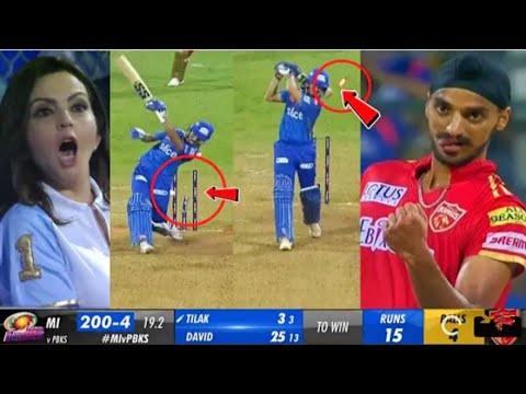 Arsdeep Singh wicket broken, Mumbai vs Punjab match highlights, IPL ...