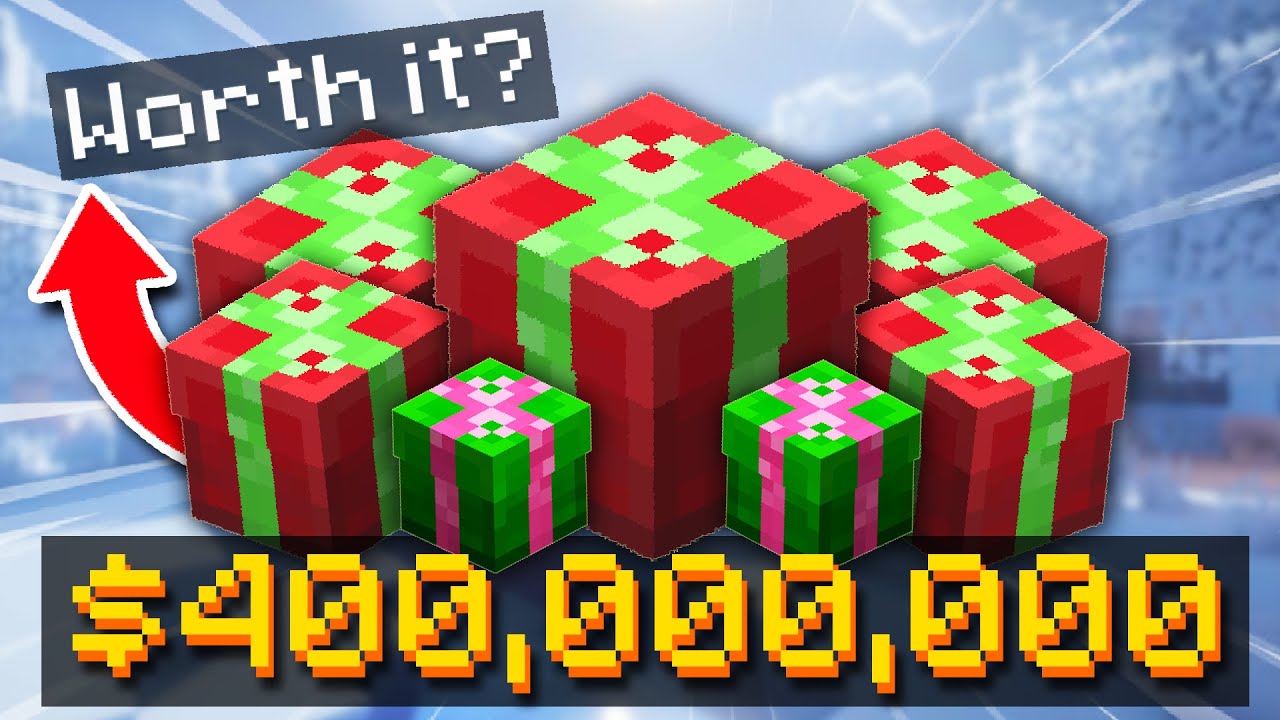$400 MILLION WORTH OF GIFTS IN HYPIXEL SKYBLOCK! - YouTube