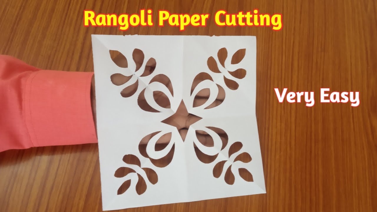 Rangoli Paper Cutting | Easy paper cutting | Rangoli Design | Dusherra ...